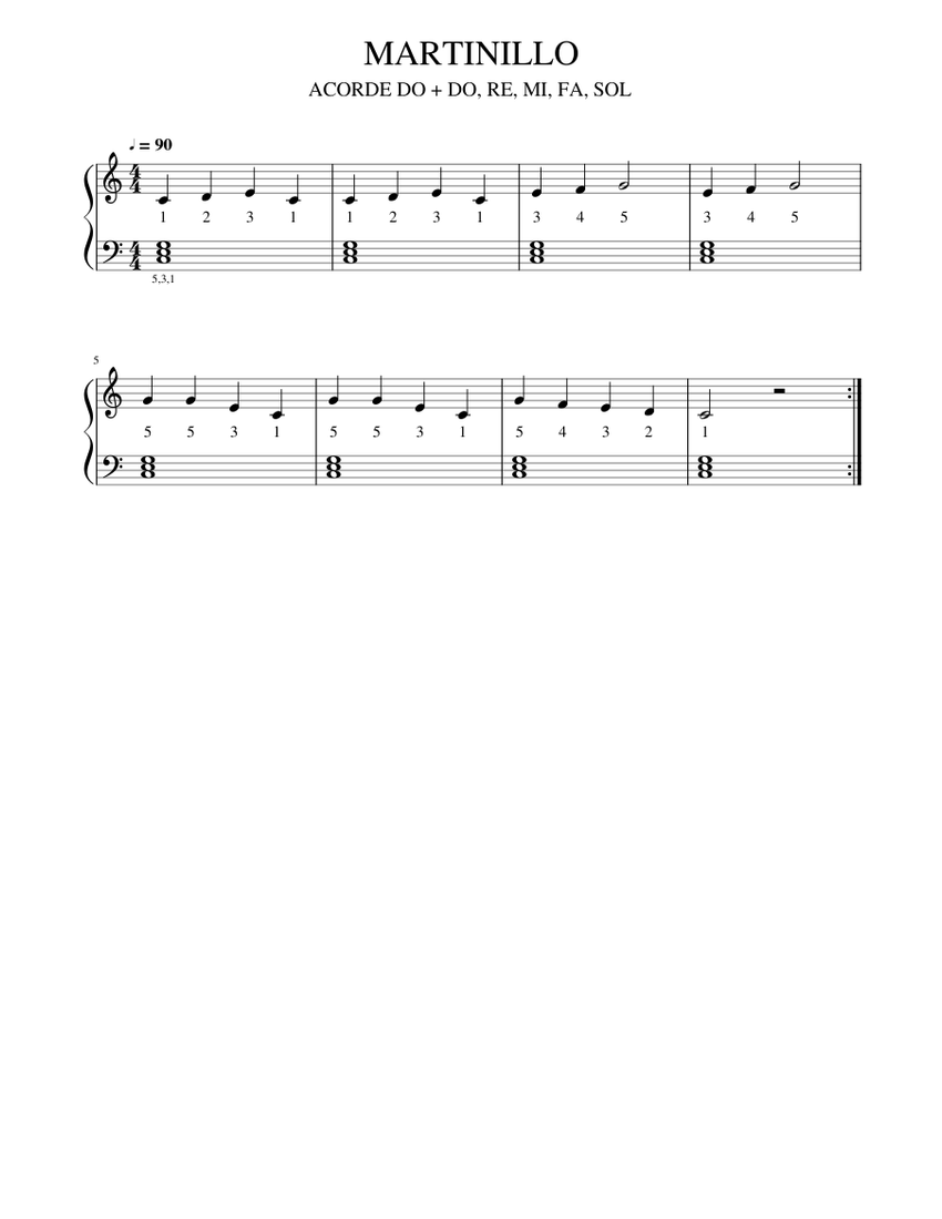 MARTINILLO Sheet music for Piano (Solo) Easy | Musescore.com