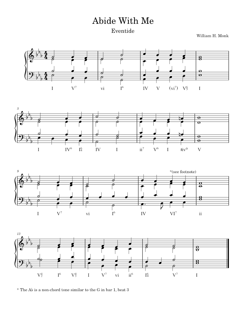 Abide with me – William Henry Monk Abide With Me Project (GLA) Sheet ...