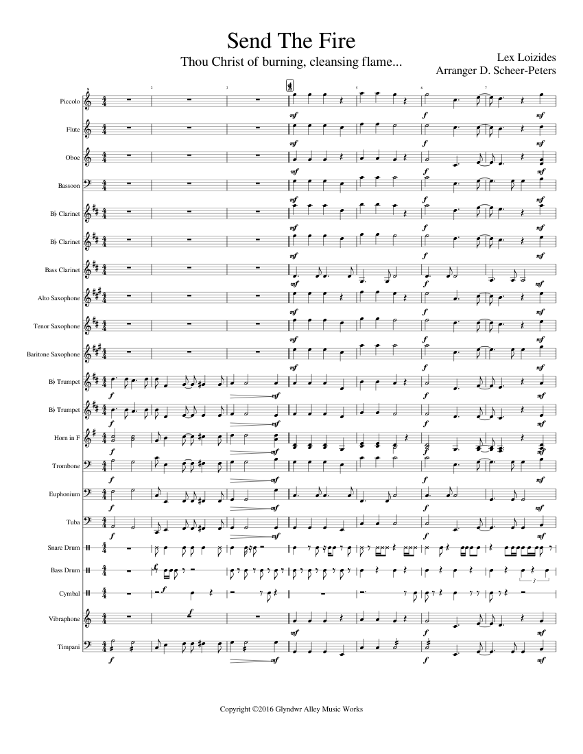 Send the Fire - Thou Christ of Burning, Cleansing Flame Sheet music for ...
