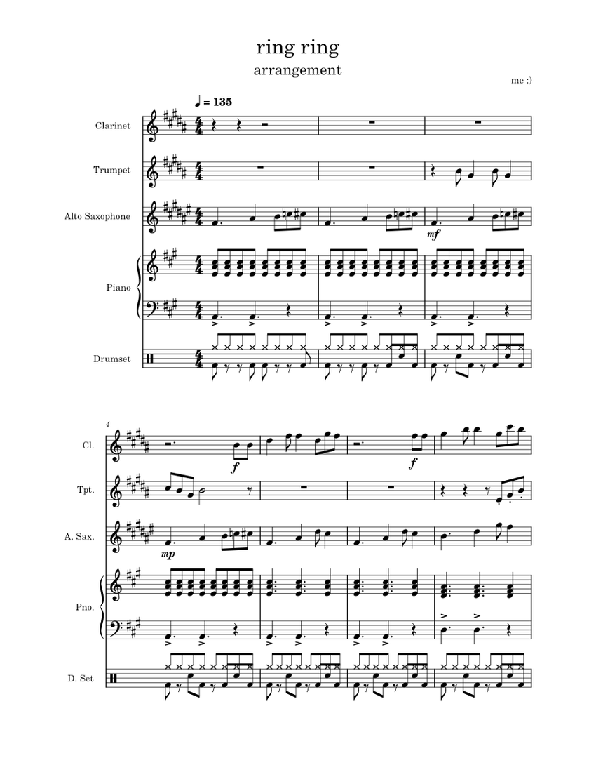 Ring ring – ABBA ring ring - piano tutorial