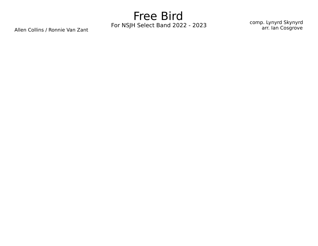 Free Bird - Concert Band Sheet Music and Tab for Trombone, Tuba, Flute ...