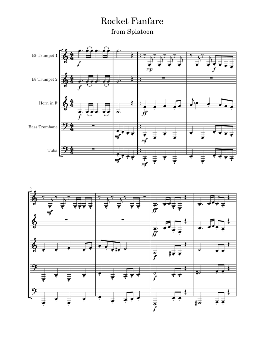 Splatoon 3 - Alterna Rocket Fanfare – Grizzco Industries Sheet music ...