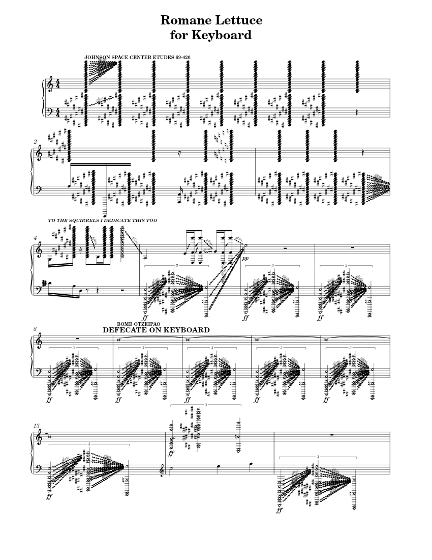 Romane Lettuce - for Keyboard Sheet music for Harpsichord (Percussion ...