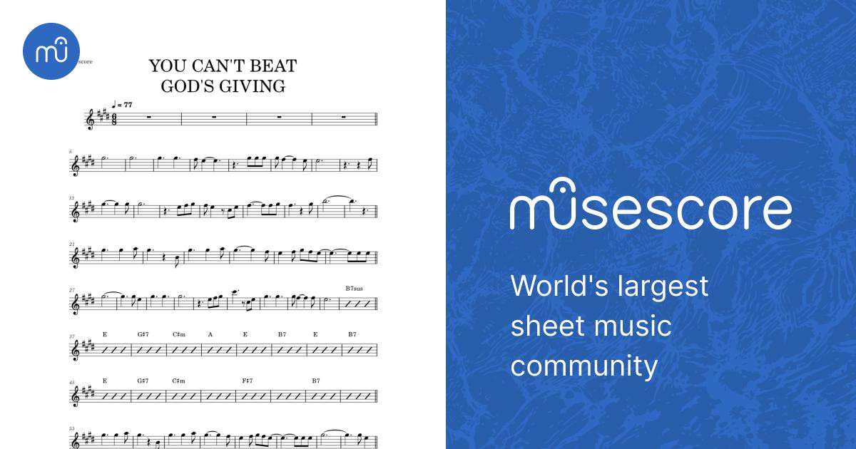 You can't beat god's giving – Billy Preston (ALTO SAX RMK) Sheet music ...