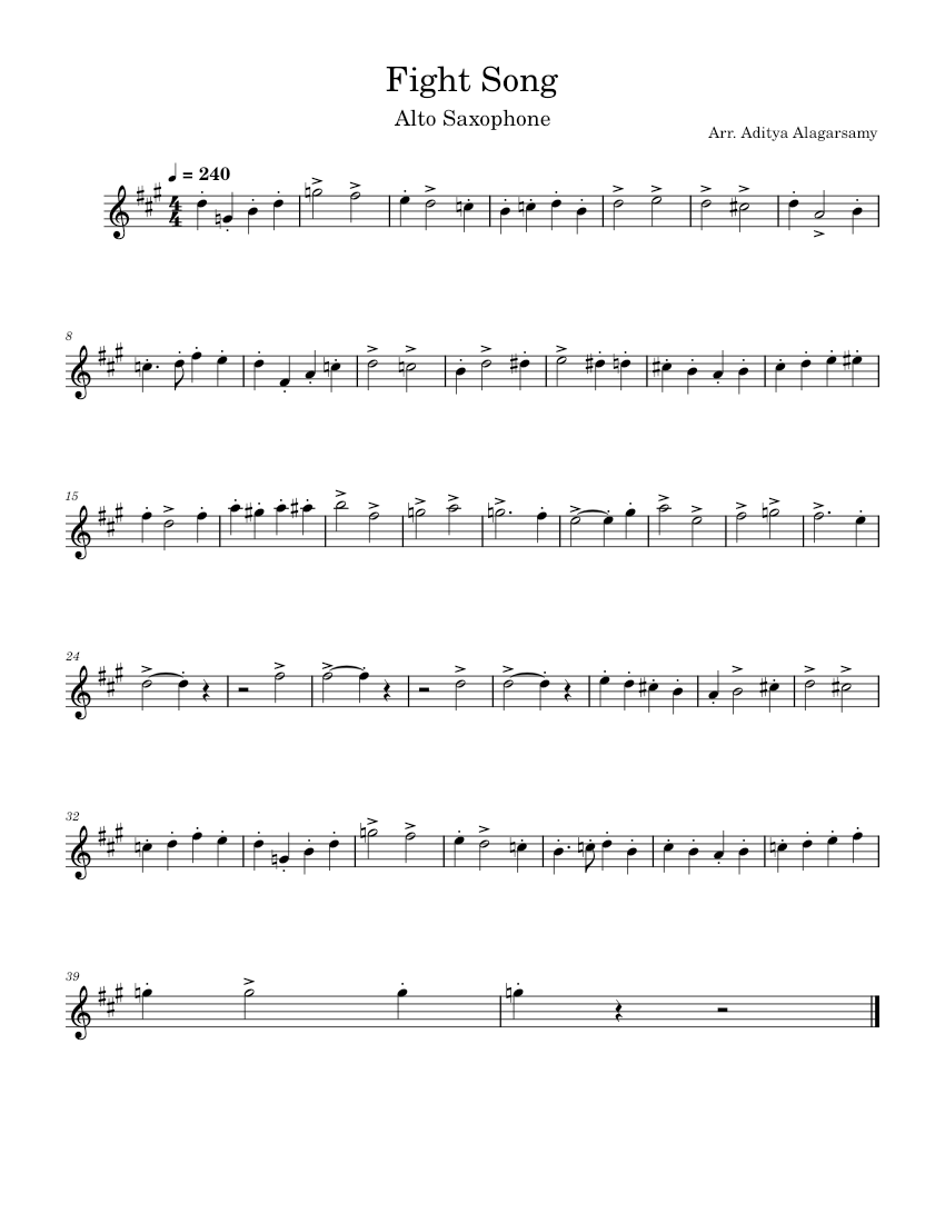 Vanderbilt University Fight Song – Vanderbilt University Sheet music ...