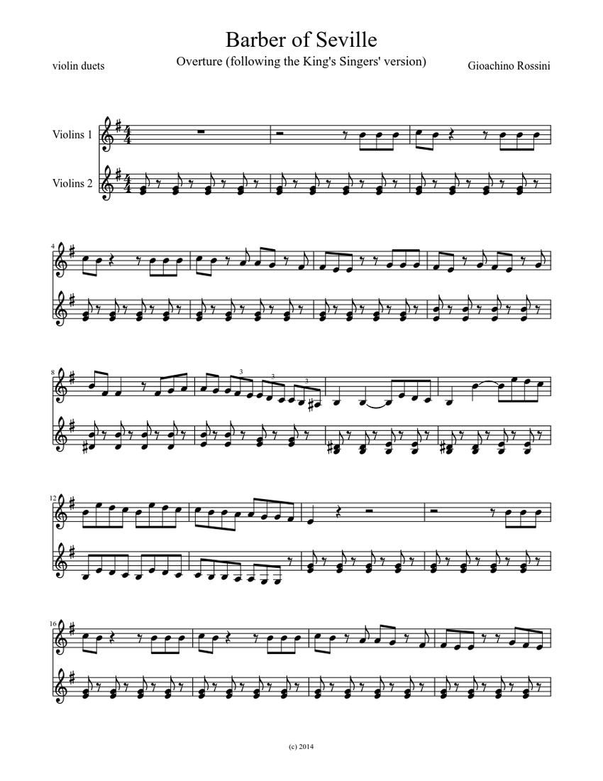 Barber of Seville Sheet music | Musescore.com