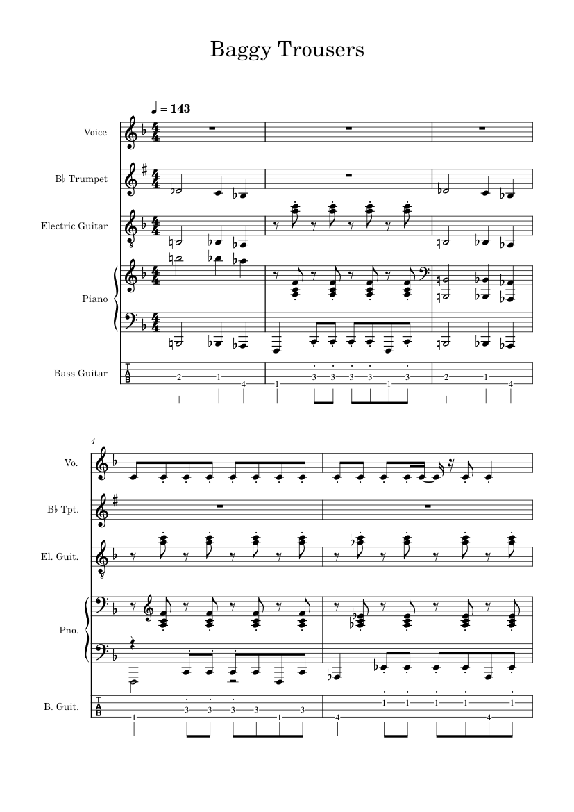 Baggy trousers – Madness Madness Baggy Trousers Sheet Music for Piano ...