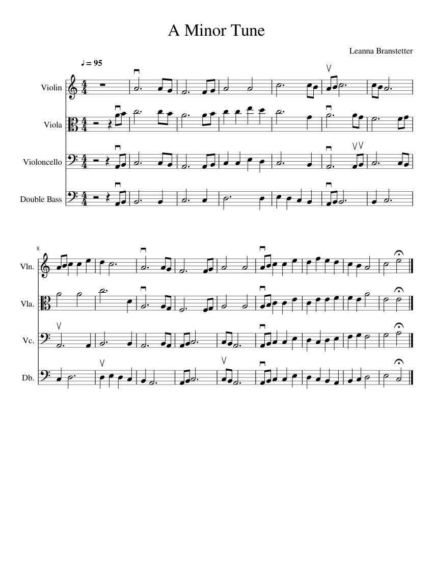 A Minor Tune Sheet music for Violin, Viola (String Orchestra ...