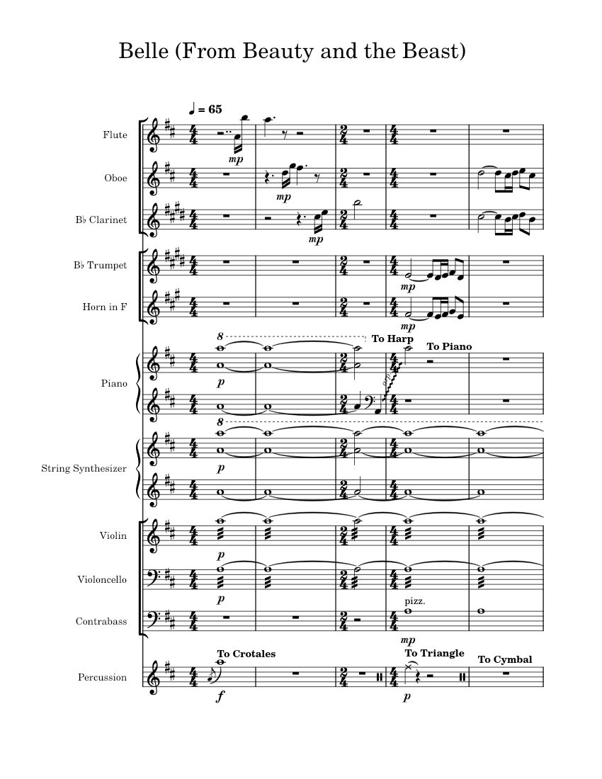 Belle (from Beauty and The Beast) – Alan Menken /Howard Ashman - Full ...