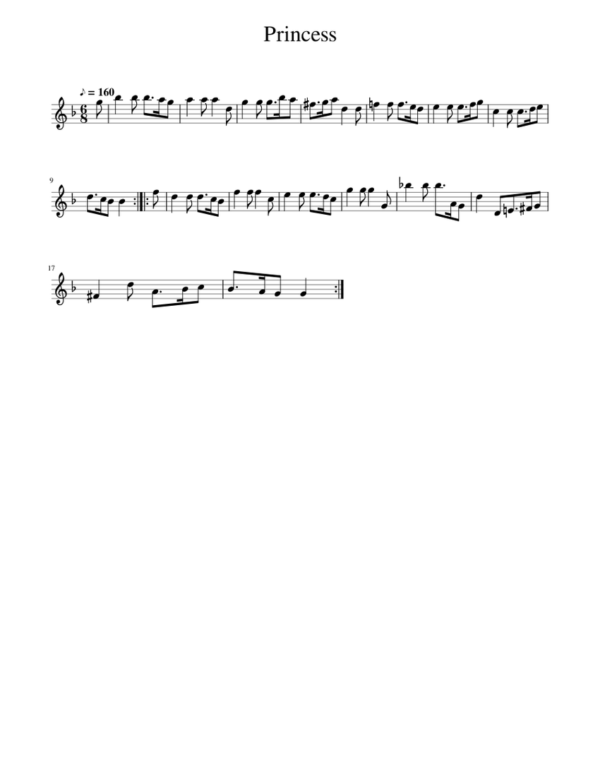 Princess Sheet music for Piano (Solo) | Musescore.com
