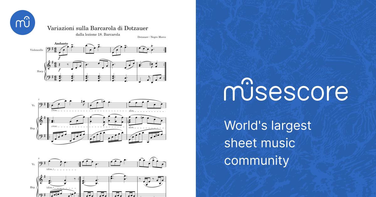 113 Etudes for Cello – Friedrich Dotzauer barcarola di dotzauer cello ...