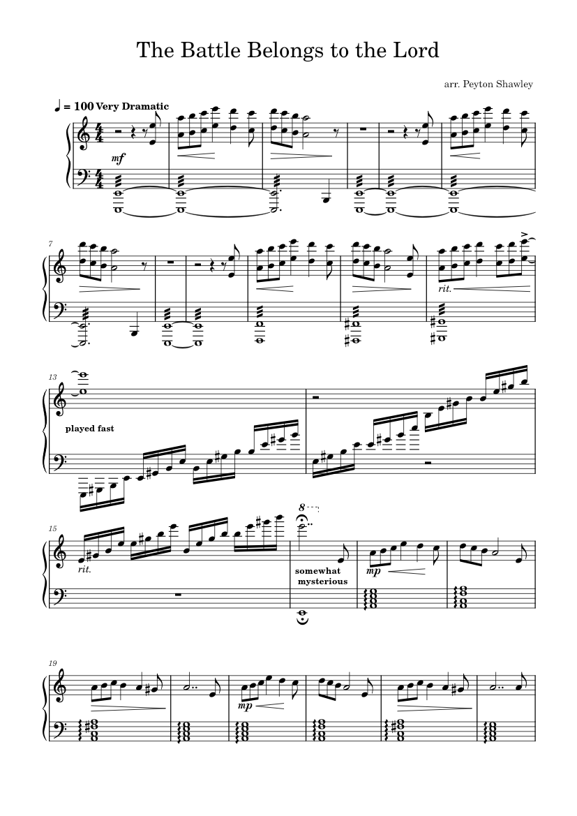 The battle belongs to the lord – Jamie Owens-Collins The Battle Belongs to the Lord Sheet music ...