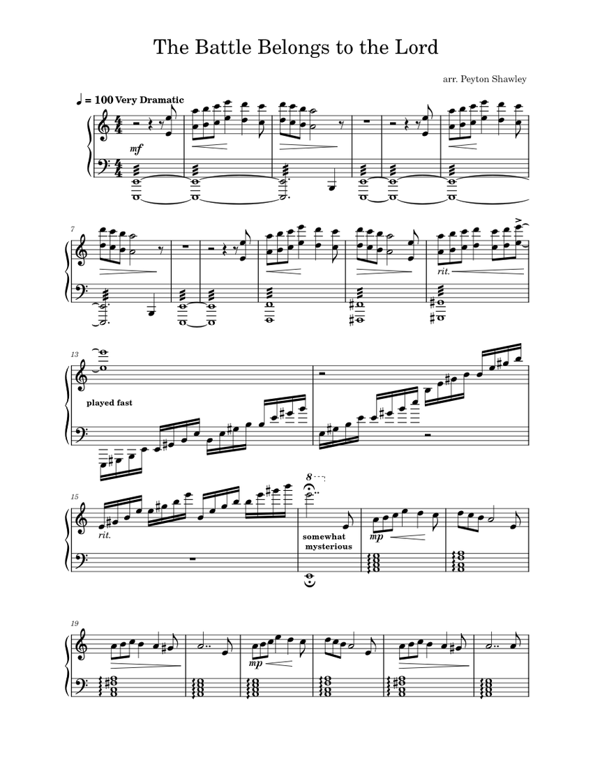The battle belongs to the lord – Jamie Owens-Collins The Battle Belongs to the Lord - piano tutorial