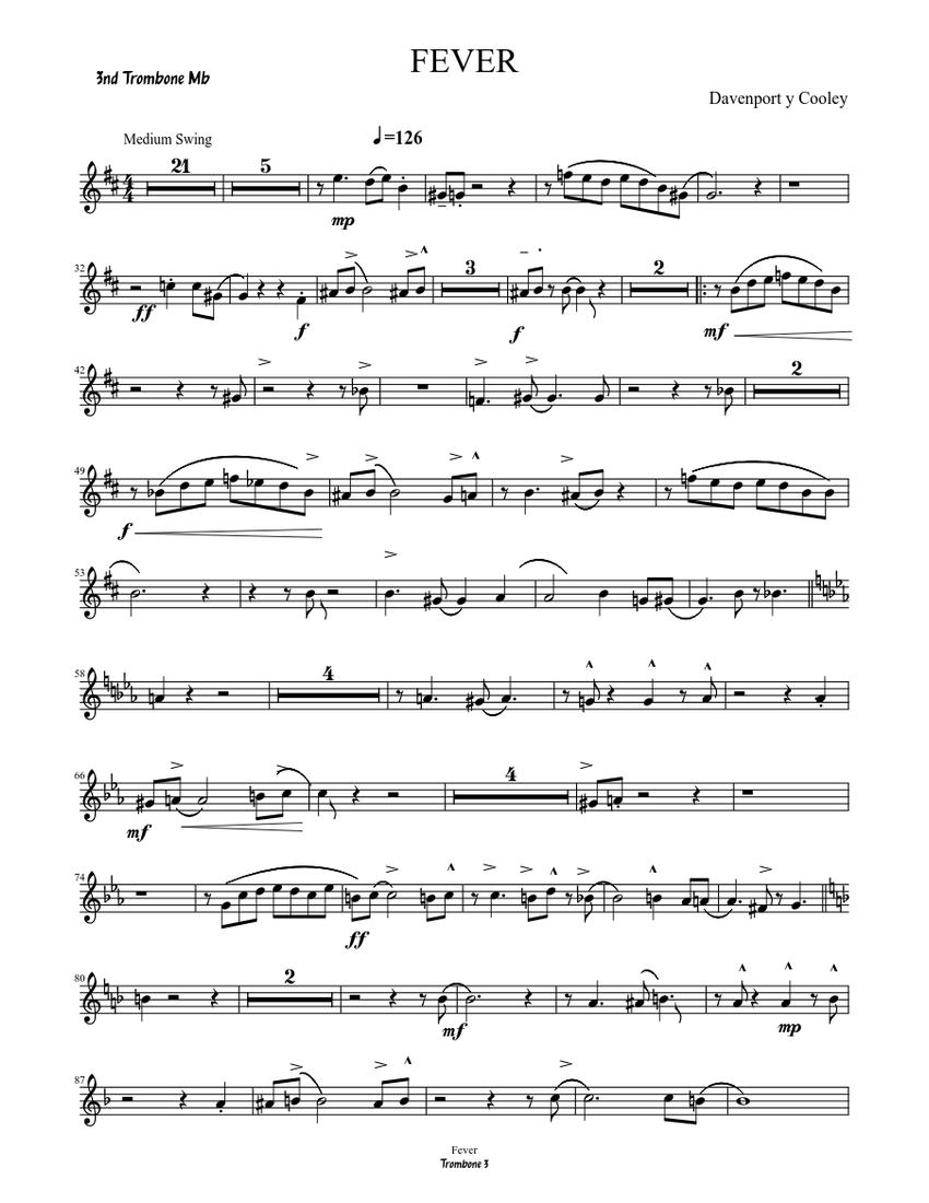 FEVER Sheet music for Piano (Solo) | Musescore.com