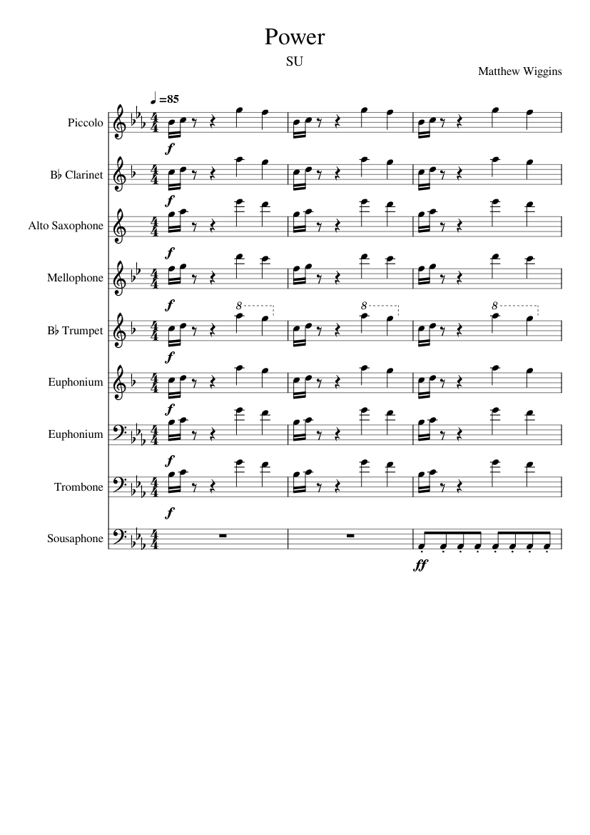Southern University – Brian Simmons Power Sheet Music for Trombone, Euphonium, Mellophone, Flute ...