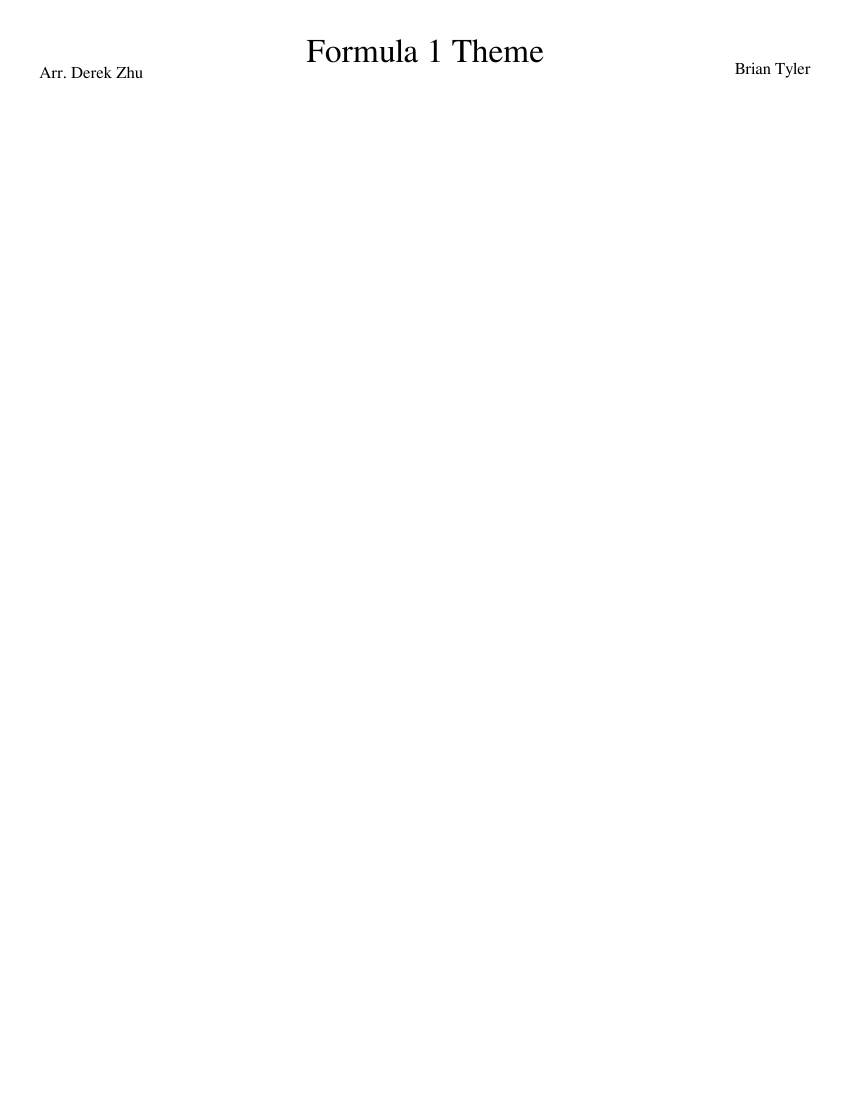 Formula 1 Theme - Brian Tyler/Arr. Derek Z. Sheet music for Trombone, Soprano, Alto, Tenor ...