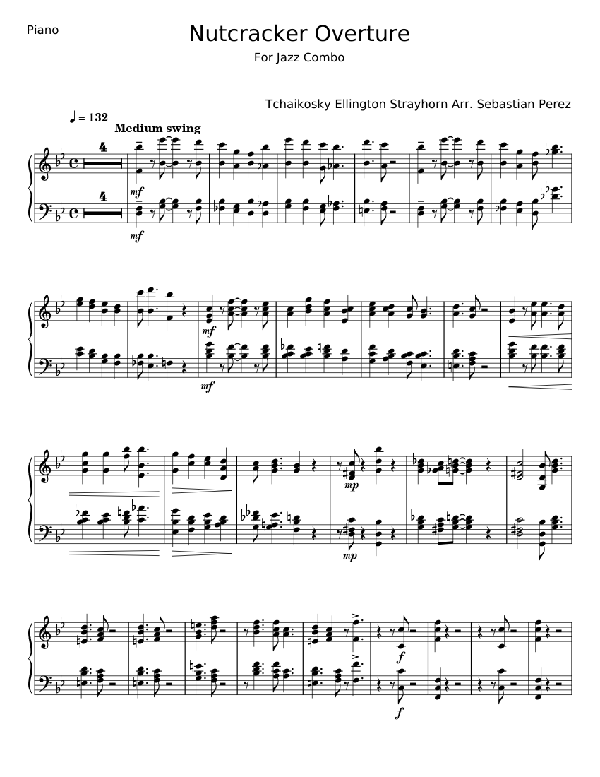 Nutcracker Suite - Overture - Pyotr Ilyich Tchaikovsky Sheet music for ...