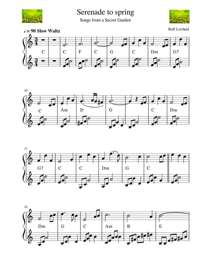 Serenade to spring, 2 balken Sheet music for Piano (Solo) | Musescore.com