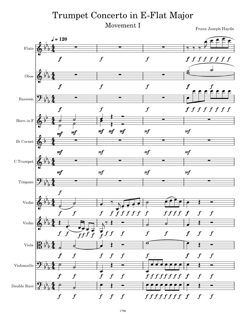Trumpet_Concerto_in_E-flat_Major_Hob._VIIe1_Joseph_Haydn_Mvt 1 (Pokemon ...