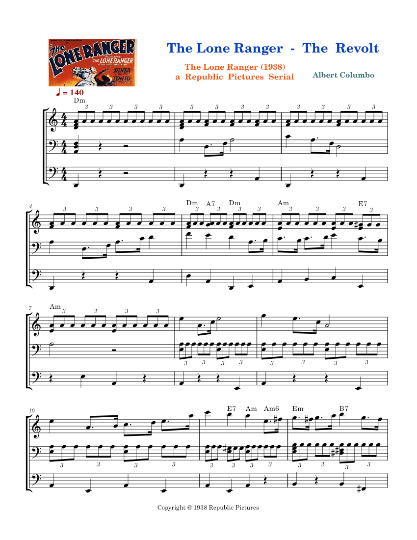 The Lone Ranger - The Revolt Sheet music for Piano (Solo) | Musescore.com