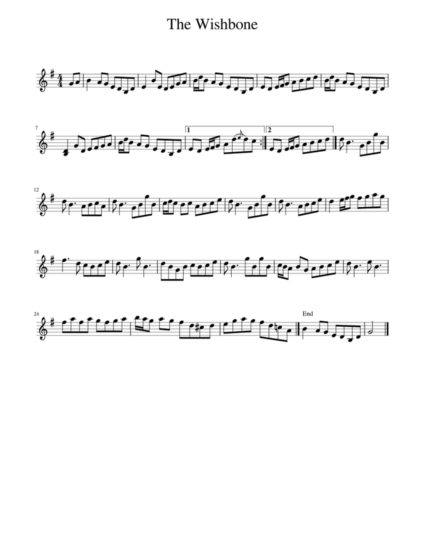 The Wishbone Sheet music for Piano (Solo) | Musescore.com