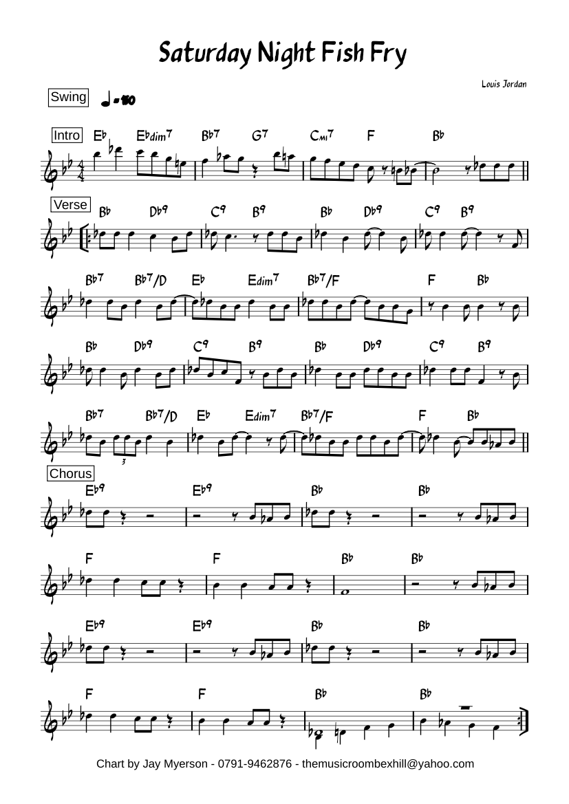 Saturday Night Fish Fry – Versión Louis Jordan Saturday Night Fish Fry ...