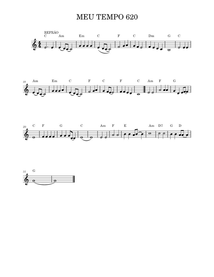 MEU TEMPO 620 Sheet music for Piano (Solo) | Musescore.com