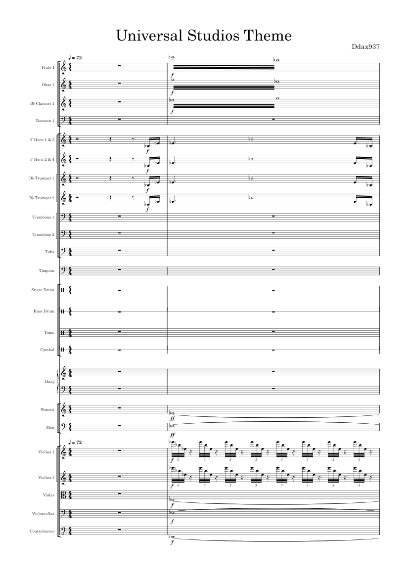 Universal Studios Theme (100th Anniversary) – Jerry Goldsmith Sheet music for Trombone, Tuba ...