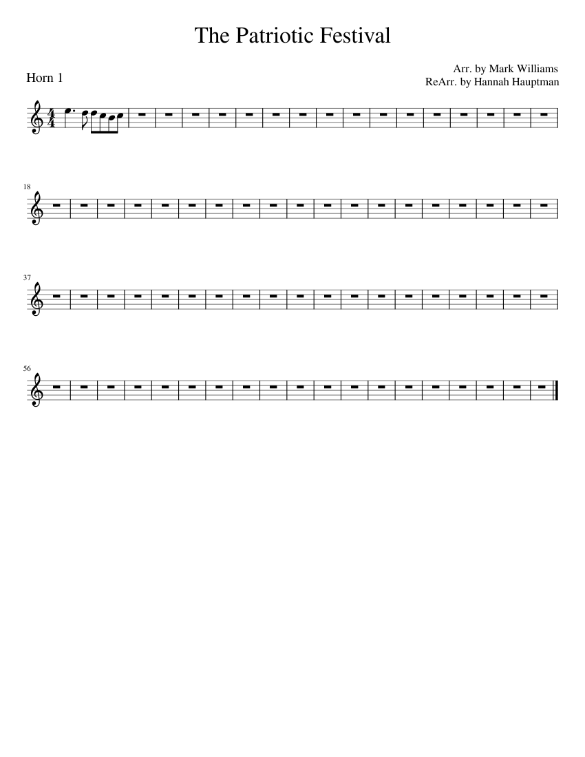 The Patriotic Festival Sheet music for Piano (Solo) Easy | Musescore.com