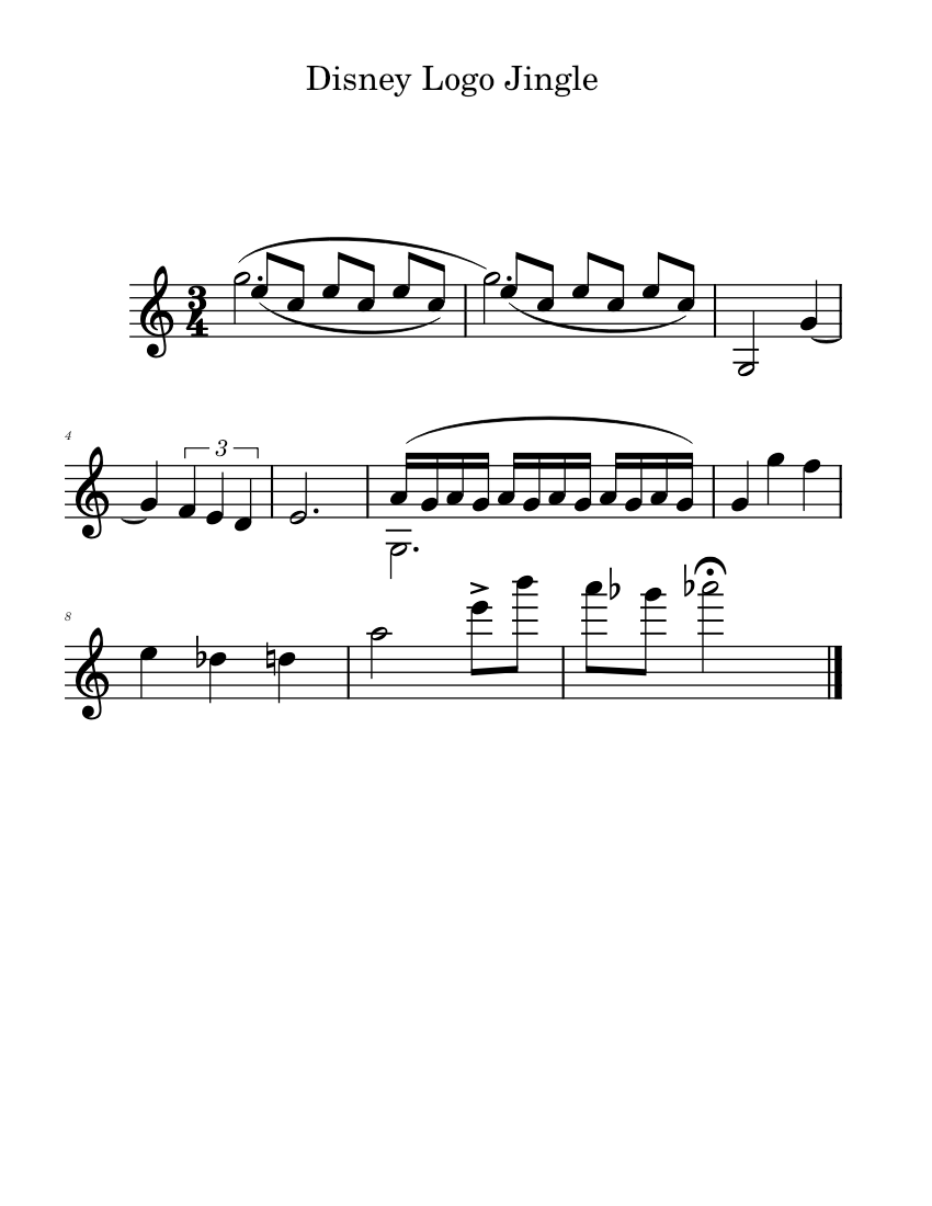 Disney Intro Sheet music for Violin (Solo) | Musescore.com