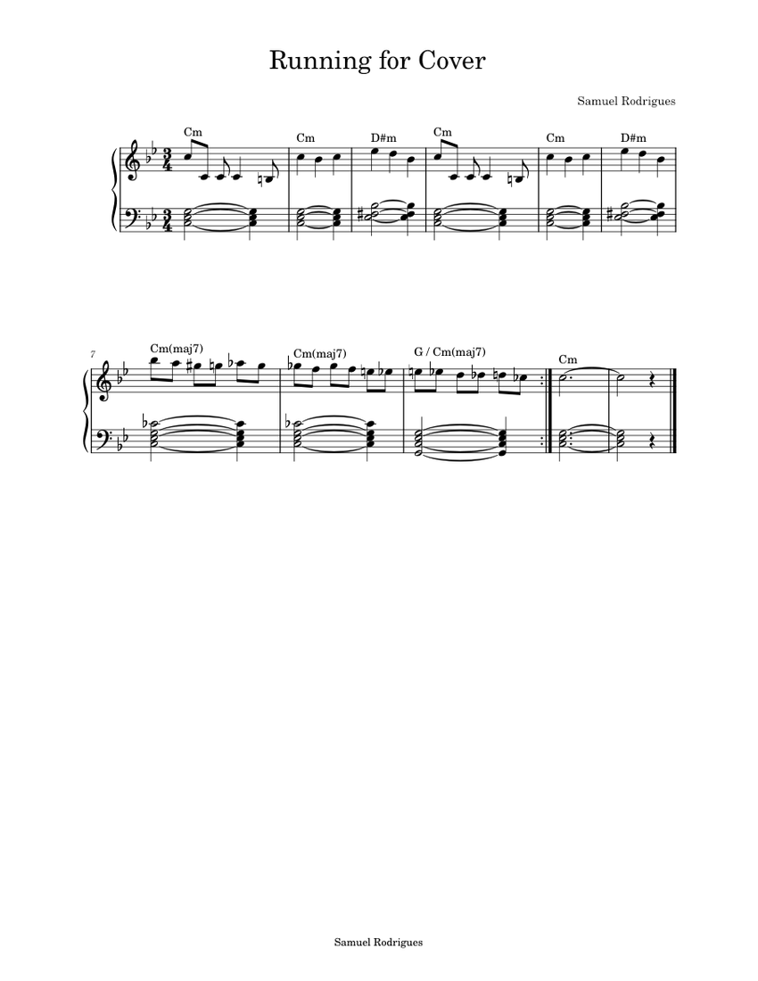 Running for Cover Sheet music for Piano (Solo) Easy | Musescore.com