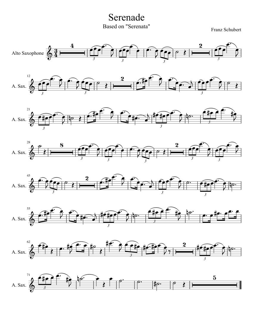 Serenade - piano tutorial