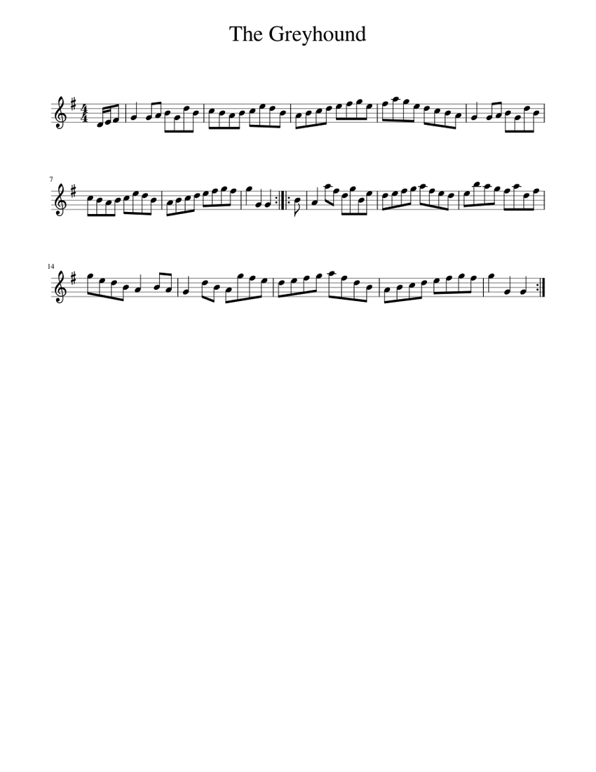 The Greyhound Sheet music for Piano (Solo) Easy | Musescore.com