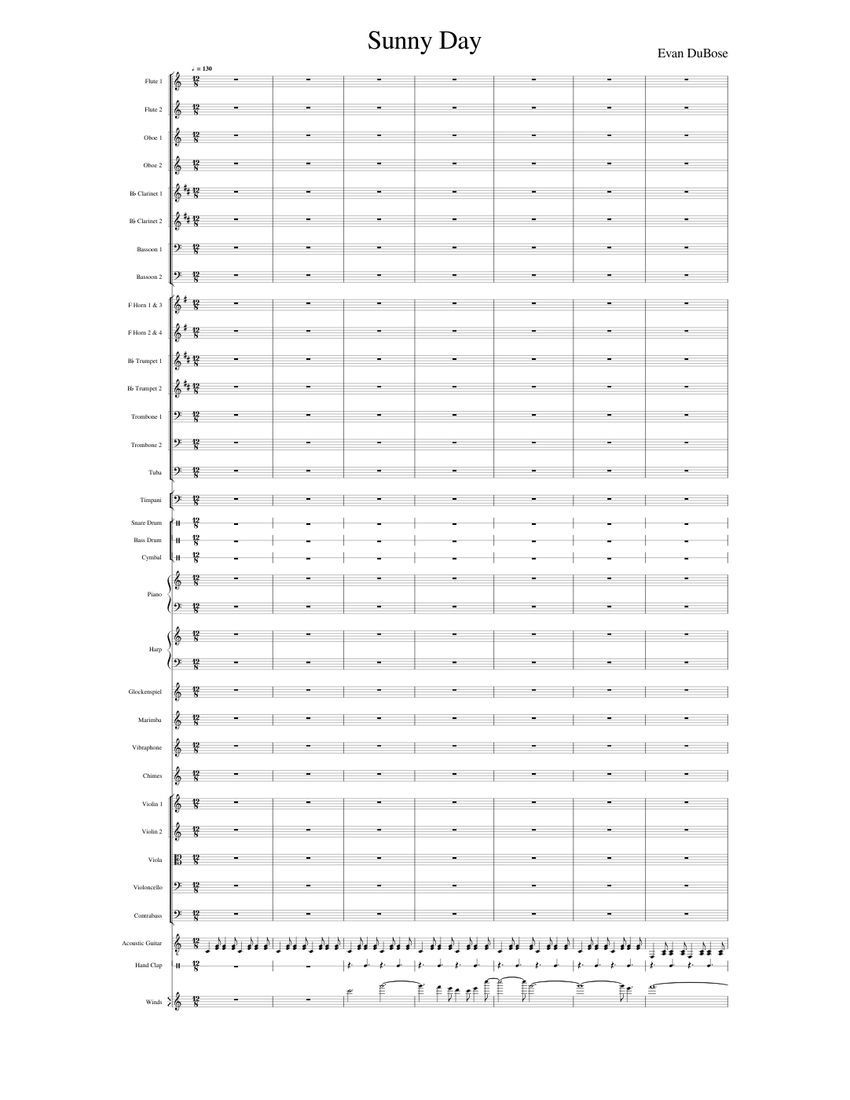 Sunny_Day Sheet music for Piano, Trombone, Tuba, Flute & more ...