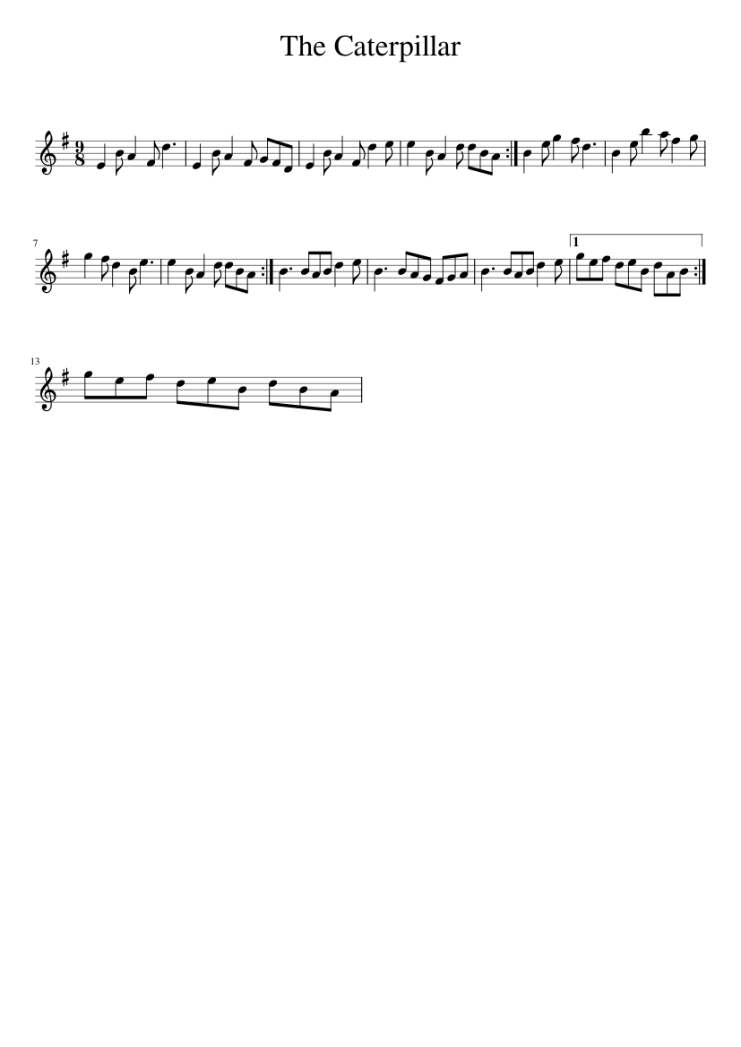 The Caterpillar Sheet music for Piano (Solo) Easy | Musescore.com