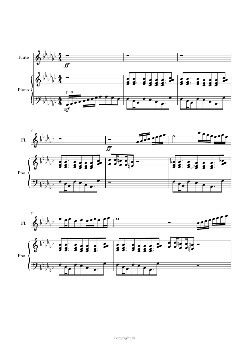 Samba Song Sheet music for Piano, Flute (Solo) | Musescore.com