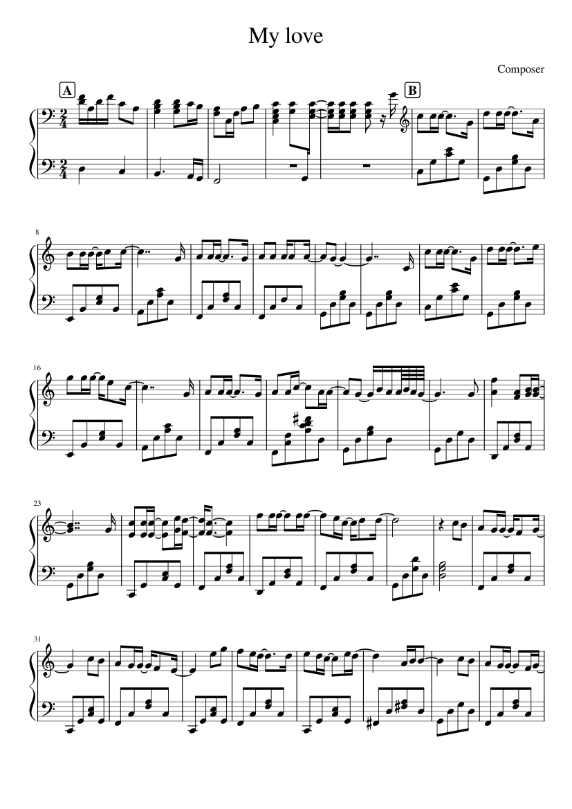My love - Westlife Sheet Music for Drum group (Solo) | MuseScore.com