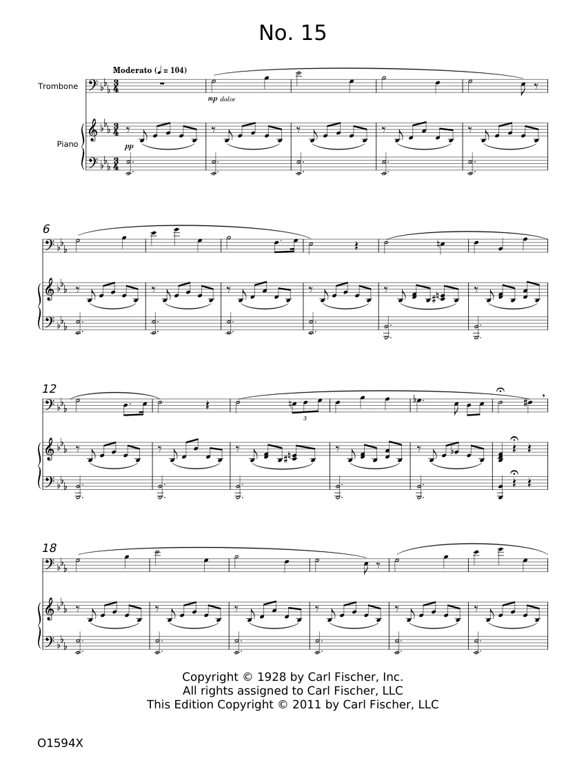 Melodious Etudes - Joannes Rochut Sheet music for Piano, Trombone other ...