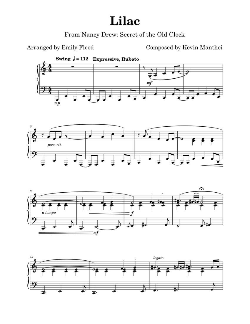 Lilac (Piano Solo) Sheet music for Piano (Solo) | Musescore.com