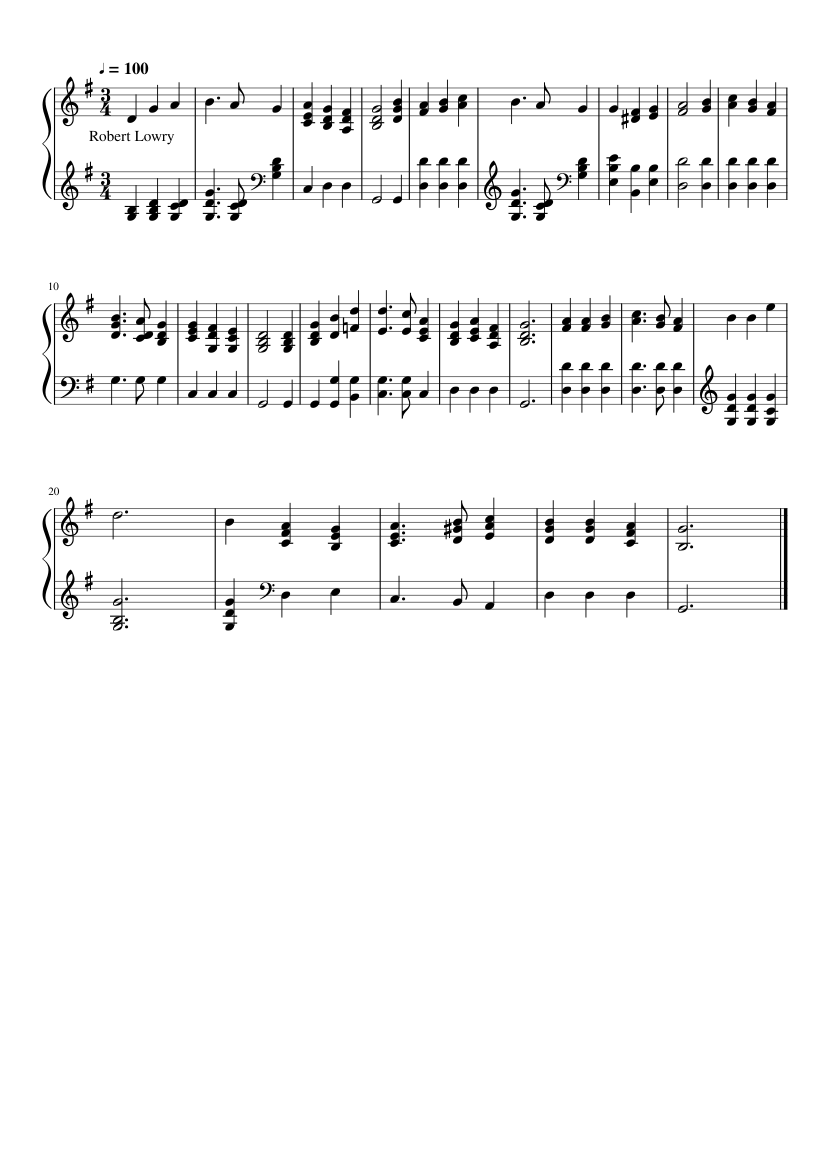 Come, Holy Spirit (Lowry) - Rev. Robert Lowry Sheet music for Piano ...