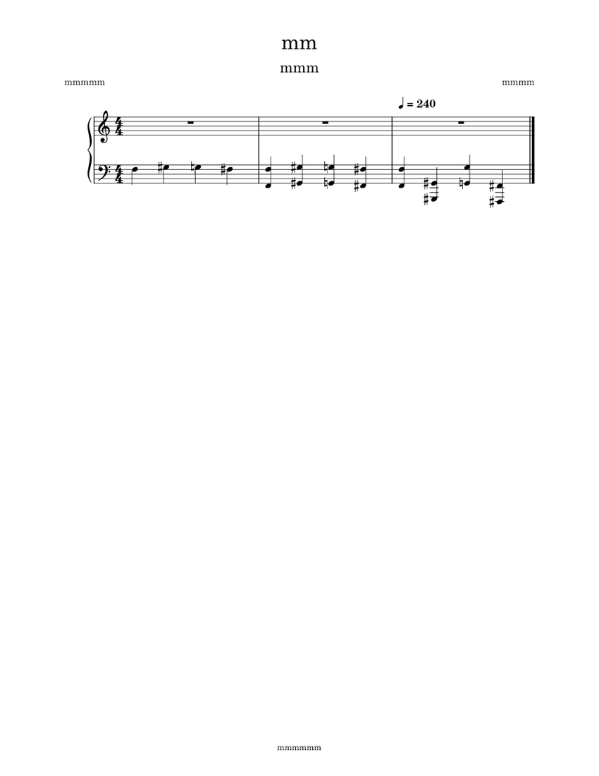 mm Sheet music for Piano (Solo) Easy | Musescore.com