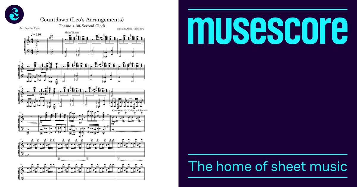 Piano Solo - Countdown (UK Game Show) Theme & Clock - Alan Hawkshaw ...