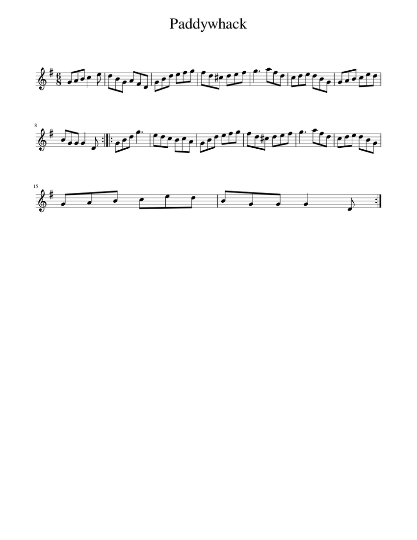 Paddywhack Sheet music for Piano (Solo) Easy | Musescore.com