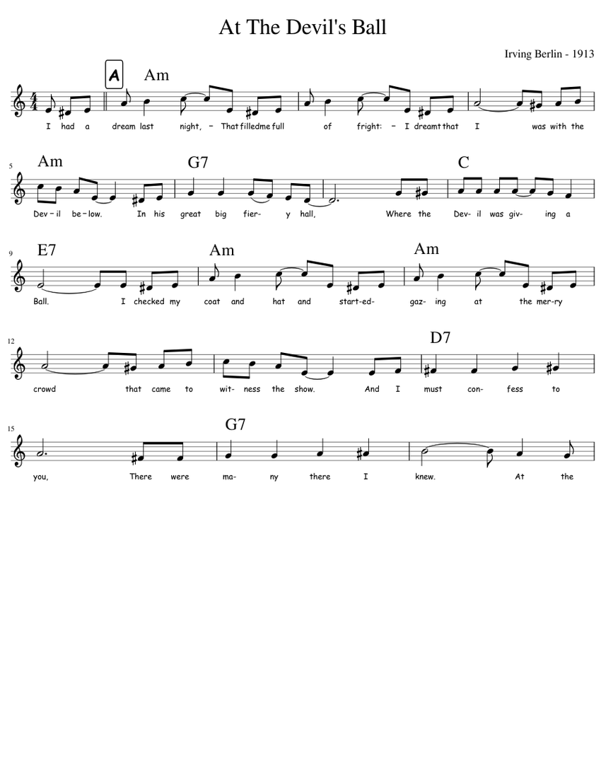 At The Devil's Ball Sheet music for Piano (Solo) | Musescore.com
