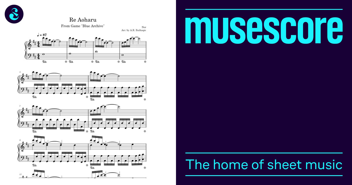 Re Aoharu – Nor (from "Blue Archive") Sheet music for Piano (Solo ...