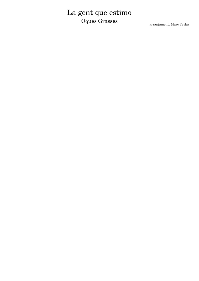 La gent que estimo – Oques Grasses Sheet Music with Chords for Piano ...