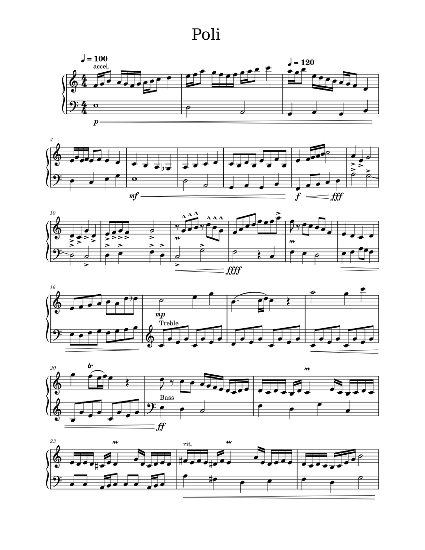 Poli Sheet music for Piano (Solo) | Musescore.com