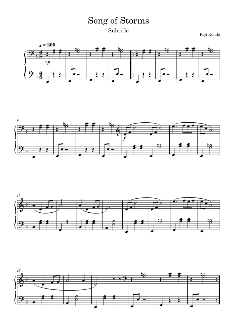 Song of Storms - The Legend of Zelda: Ocarine of Time – Koji Kondo Song ...