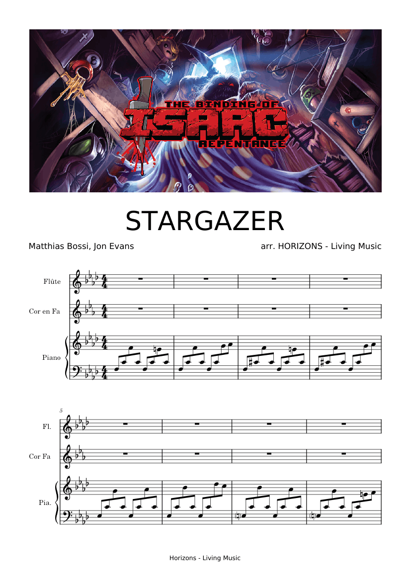 The Binding of Isaac - Stargazer - Misc Computer Games Sheet Music for ...
