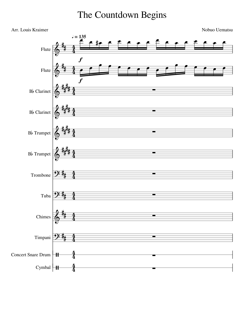 The Countdown Begins - Final Fantasy VII Sheet music for Trombone, Tuba ...